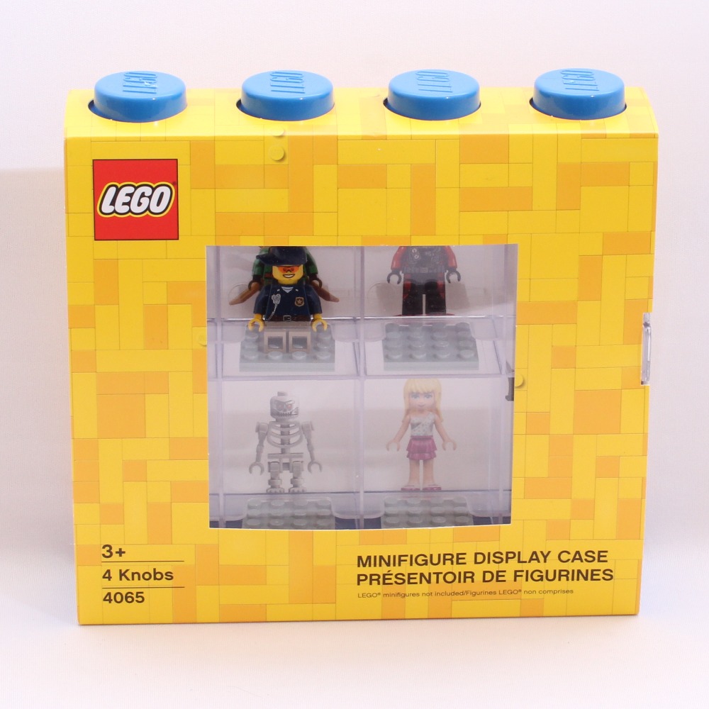 Lego Minifigure Display Case - Blue - Ref 4065 - 4 Knobs - With ...